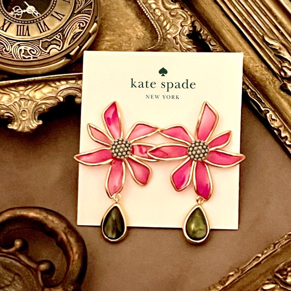 kate spade | Jewelry | Kate Spade Wild Garden Flower Drop Earrings ...
